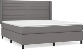 Box spring postel s matrací tmavě šedá 160x200 cm textil 3131522