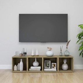 vidaXL TV stolky 4 ks dub sonoma 37 x 35 x 37 cm kompozitní dřevo
