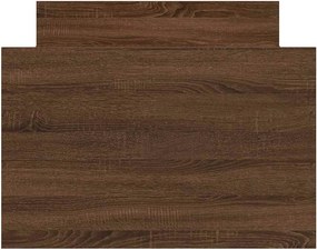 Rám postele s hlavovým a nožním čelem hnědý dub 100 x 200 cm 3203802
