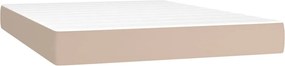 Box spring postel s matrací cappuccino 140x200 cm umělá kůže 3142850