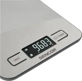 SENCOR SKS 8080 šedá / Chytrá kuchyňská váha / max. 10kg / funkce TARA