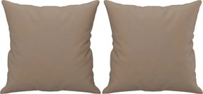 2místná pohovka s polštáři cappuccino 140 cm umělá kůže 3200992
