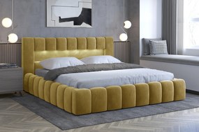 Eltap Čalouněná postel Lamica s úložným prostorem - ocel Materiál a barva potahu: Monolith 37 - tmavě zelená, Rozměry (cm): 180x200