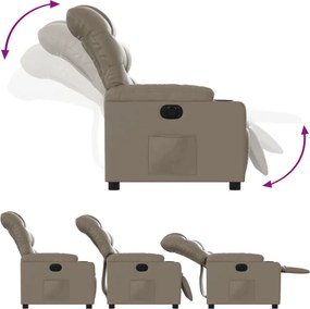Elektrické polohovací křeslo cappuccino umělá kůže 3206591
