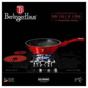 BERLINGERHAUS Wok s mramorovým povrchem 28 cm Burgundy Metallic Line BH-1267