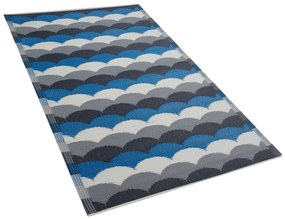 Venkovní koberec šedo-modrý 90x180 cm BELLARY Beliani