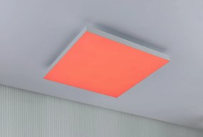 Paulmann 79905 Velora, bílý subtilní stropní LED panel Rainbow dynamic RGBW, 19W LED 3000-6500K, 45x45cm, dálkové ovládání