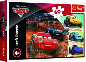 Trefl Puzzle Disney Cars 3/McQueen s přáteli 33x22cm 60 dílků v krabici 21x14x4cm