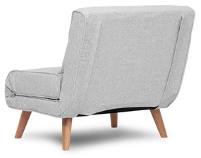 Atelier del Sofa 1-místná pohovka Folde Single - Teddy Fabric - Grey, Šedá