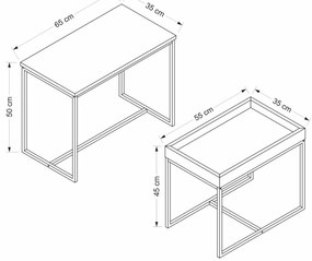 DILES set konferenčních stolků, antracit