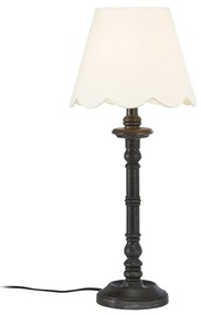 PR Home Joy stolní lampa ohnuté látkové stínidlo