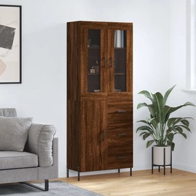 Skříň highboard hnědý dub 69,5 x 34 x 180 cm kompozitní dřevo - Default Title