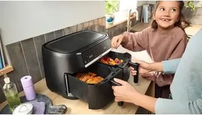 Bosch MAFD440B7 černá / Horkovzdušná fritéza / 2500 W / 9 l / duální /