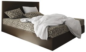 Manželská postel Boxspring 160 cm Lilac Comfort (vzor + hnědá) (s matrací a úložným prostorem). 1056078