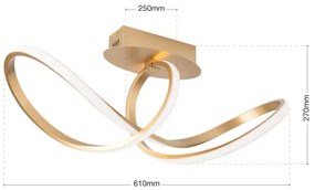 Orion DL 7-694 - LED Stmívatelný přisazený lustr CIRCUS LED/30W/230V zlatá