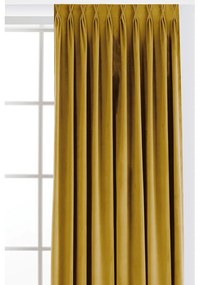 Sametový dimout závěs v hořčicové barvě 140x300 cm Velto – Filumi