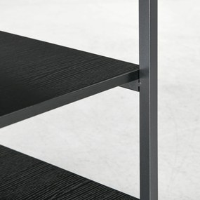 HOMCOM Stojan na tiskárnu a úložný vozík 3 úrovně s kolečky 50 x 52,5 cm Černý