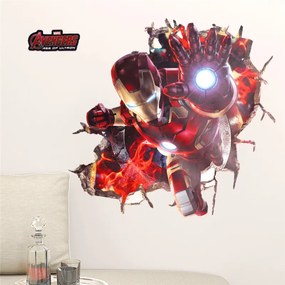Živá Zeď Samolepka na zeď Iron Man Avengers