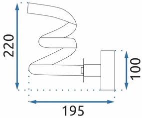 Toolight, LED nástěnná lampa APP1052-W, černá, OSW-01069