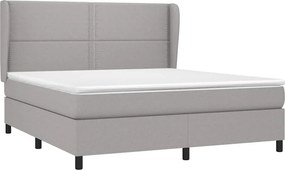 Box spring postel s matrací světle šedá 180 x 200 cm textil 3127901