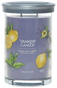 Aromatická svíčka, Yankee Candle Signature Tumbler Black Tea & Lemon, hoření až 100 hod