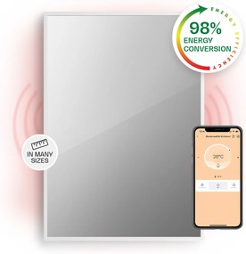 Klarstein La Palma 700, infračervený ohřívač 2 v 1, smart, 85 x 60 cm, 750 W, zrcadlová přední strana