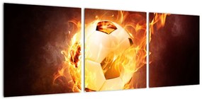 Obraz hořícího fotbalového míče