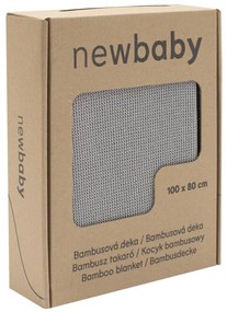 Bambusová pletená deka New Baby 100x80 cm grey Barva: Šedá