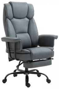Goleto Kancelářská židle s výsuvnou podnožkou | šedá