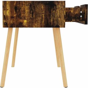 Noční stolek kouřový dub 40 x 40 x 56 cm kompozitní dřevo 326811