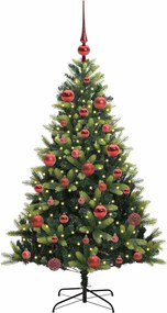 Umělý zavěšený vánoční stromeček 150 LED Zelená 150 cm PVC a PE 3395982