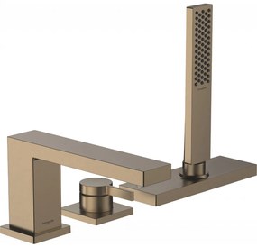 Hansgrohe Tecturis E - 3-otvorová baterie na okraj vany, kartáčovaný bronz 73443140