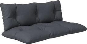 Outsunny Paletový Polštář pro Dvě Osoby 120cm x 60cm x 15cm s UV Ochrannou, Voděodolný Zahradní Polštář pro Lavici, Tmavě Šedý | Aosom