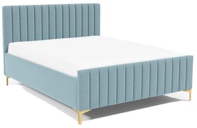 Eka Čalouněná postel SUTRA+ 160x200 cm Barva látky Trinity: (2322) Světlá modrá, Úložný prostor: Bez úložného prostoru