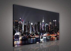 Postershop Obraz na plátně: Noční New York (2) - 75x100 cm
