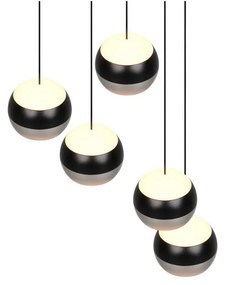 Černé/ve stříbrné barvě LED závěsné svítidlo ø 30 cm Orbit – Trio Select