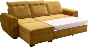 Rohová sedací souprava ARKANA II, žlutá (AN 5959/5958/wenge)