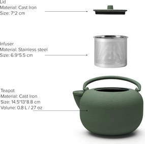 Konvička na čaj Saga pastelově zelená