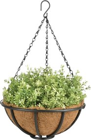 Závěsný květináč Loft 30 cm černý/hnědý