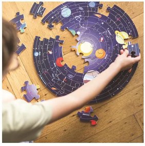 Bigjigs Toys Kulaté podlahové puzzle Sluneční soustava 50 dílků