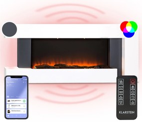 Klarstein Studio Light & Fire 2 Smart, elektrický krb, 1000/2000 W, MDF, WiFi Control