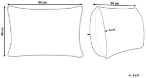Polštář z mikrovlákna s vysokým profilem 40 x 80 cm ERRIGAL Beliani