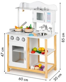 Dřevěná kuchyňka pro děti + příslušenství