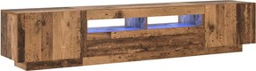TV stolek s LED old wood 200x35x40 cm kompozitní dřevo 3329165