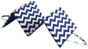 Bílo-modrý zahradní podsedák na lehátko 49x137 cm Zig Zag – B.E.S.