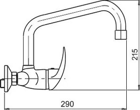 Novaservis Metalia 55 55031.0 dřezová / umyvadlová baterie nástěnná 150 mm