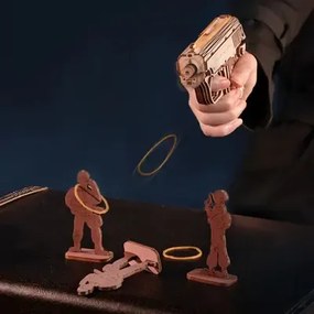 RoboTime 3D dřevěná skládačka Mini pistole Justice Guard