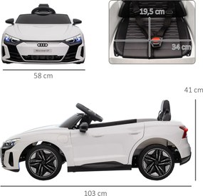 HOMCOM Dětské elektrické autíčko AUDI RS e-tron GT s dálkovým ovládáním, bezpečnostním pásem, klaksonem, hudbou a světlomety, do 5 km/h, pro děti od …