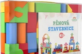 TEDDIES Pěnová stavebnice 81 ks / Stavebnice / měkký pěnový materiál /