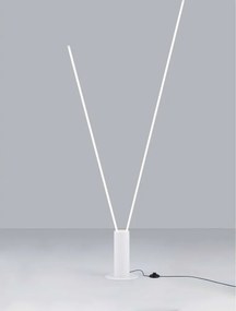 Matně bílá kovová LED stojací lampa s ohybatelnou konstrukcí (výška 181 cm) Kimolia – Nova Luce